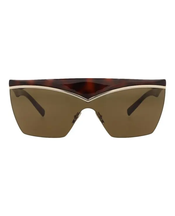 Saint Laurent Shield Frame Injection Sunglasses - Havana Havana Brown (sl614mask/30014960/002)