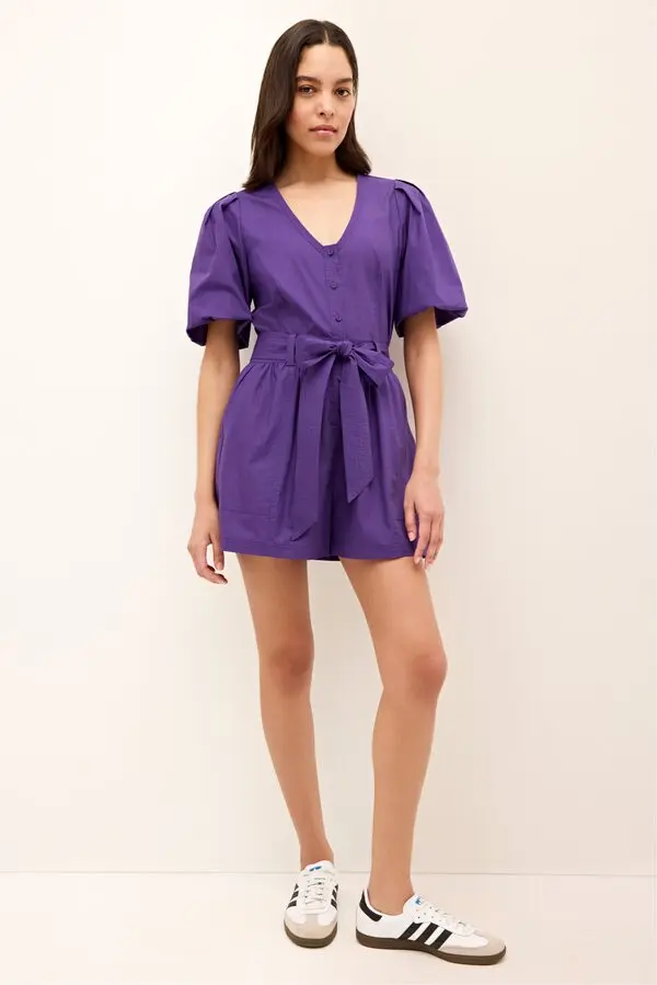 MARIE OLIVER Devin Romper - Petunia