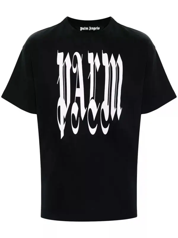 Palm Angels Gothic Logo-print T-shirt