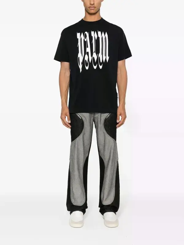 Palm Angels Gothic Logo-print T-shirt