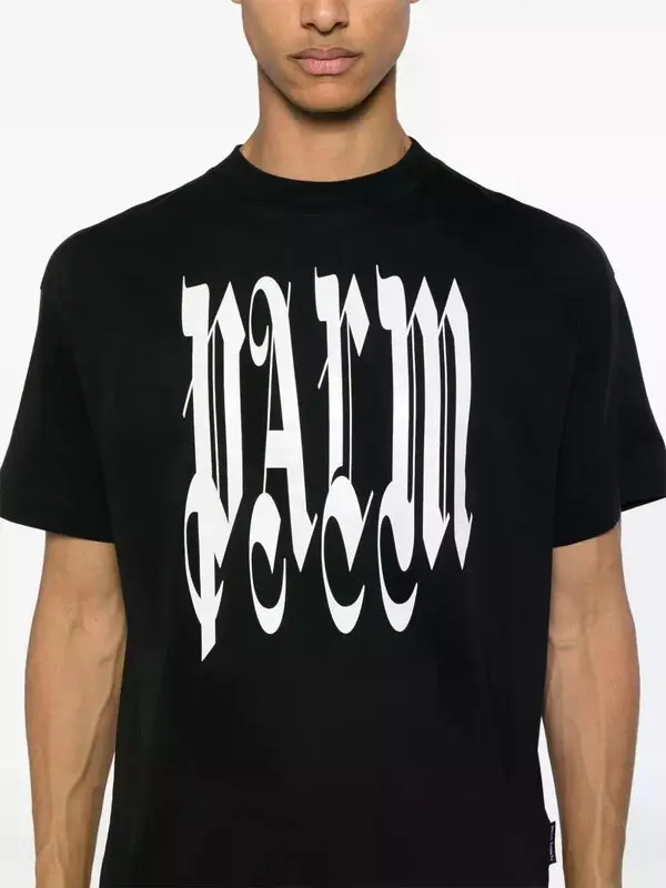 Palm Angels Gothic Logo-print T-shirt