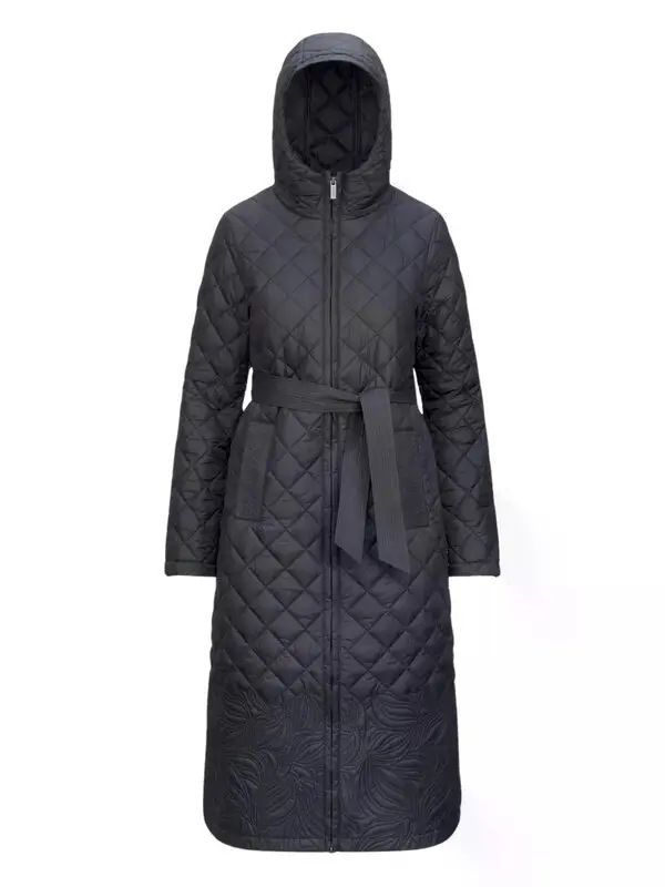 K-WAY Quilted Belted Hooded Jacket