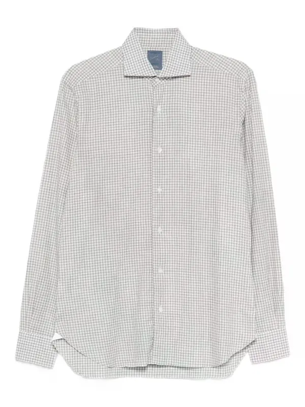 BARBA NAPOLI Gingham-pattern Button-up Shirt