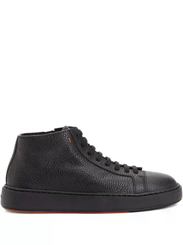 Santoni Leather High-top Sneakers