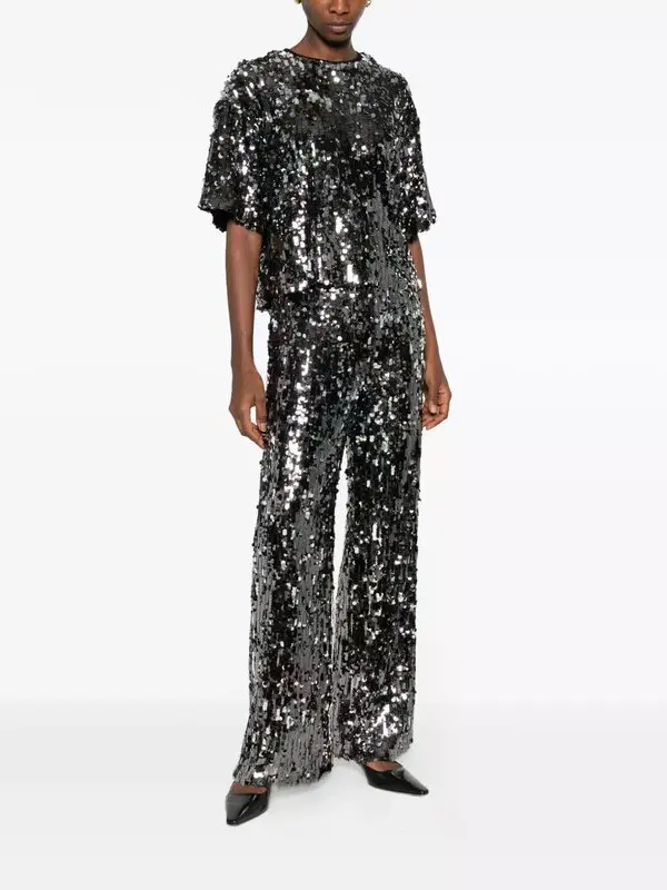 Max Mara Sequin-embellished Trousers