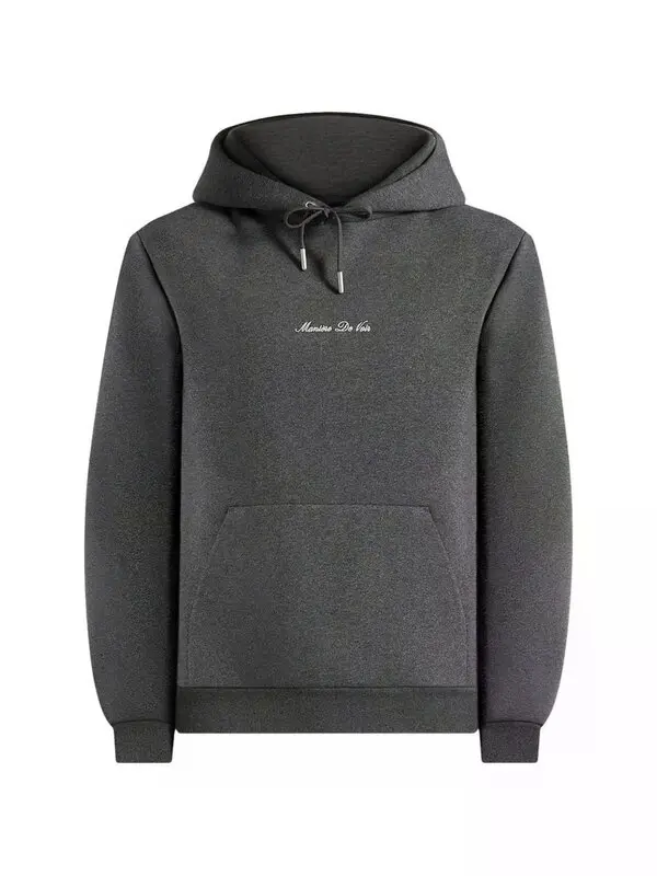 Manière De Voir Charcoal Signature Regular-fit Hoodie - Grey