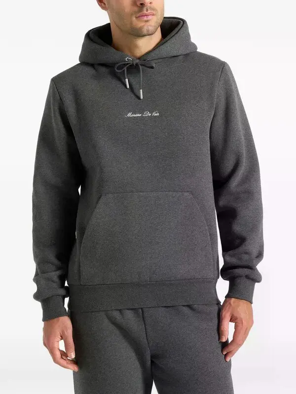 Manière De Voir Charcoal Signature Regular-fit Hoodie - Grey