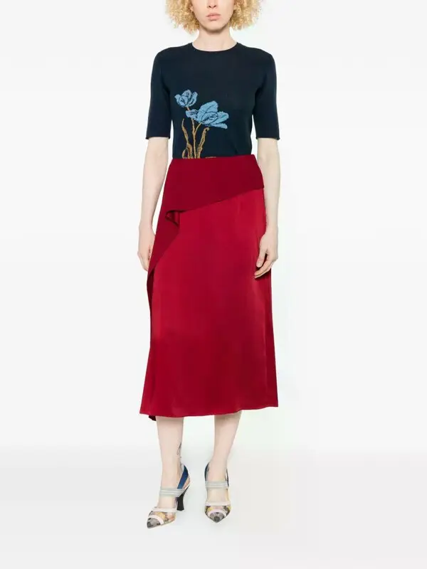 Erdem Floral-motif Knitted T-shirt - Blue