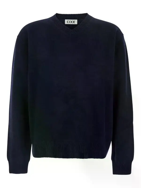 COOR V-neck Ribbed Sweater