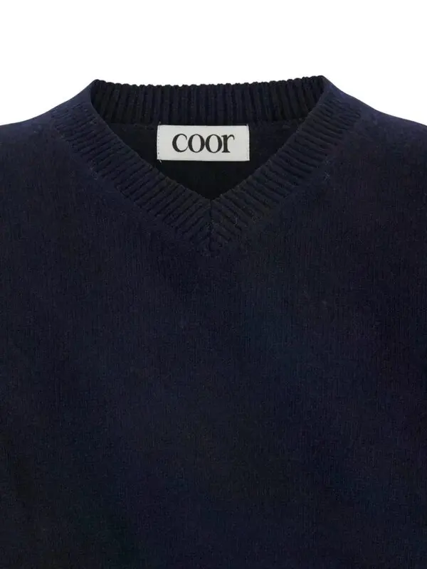 COOR V-neck Ribbed Sweater