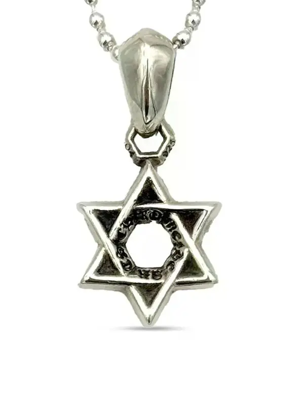 Chrome Hearts Star Of David Ball Chain Necklace - Silver