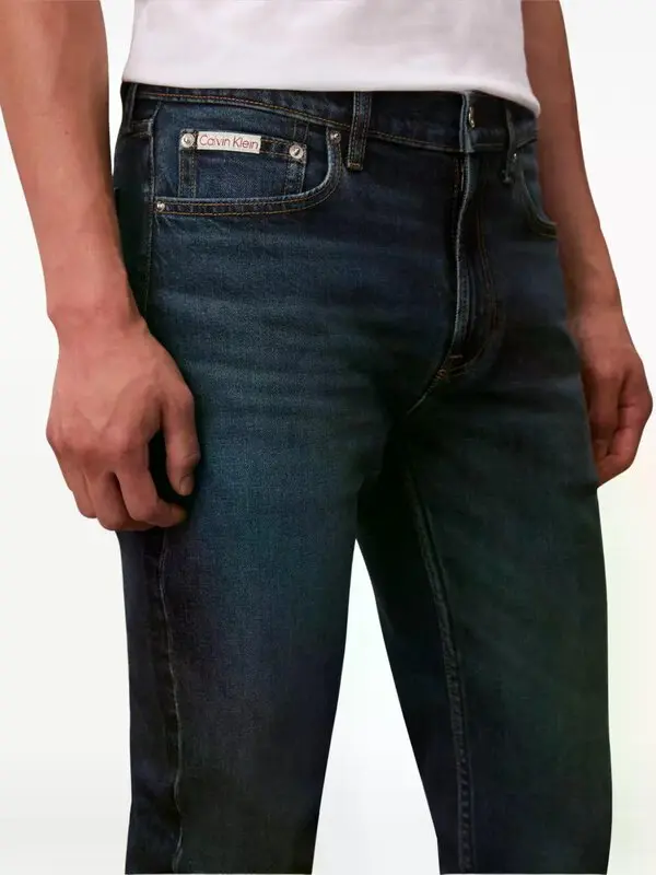 Calvin Klein Five-pocket Jeans With Logo Patch