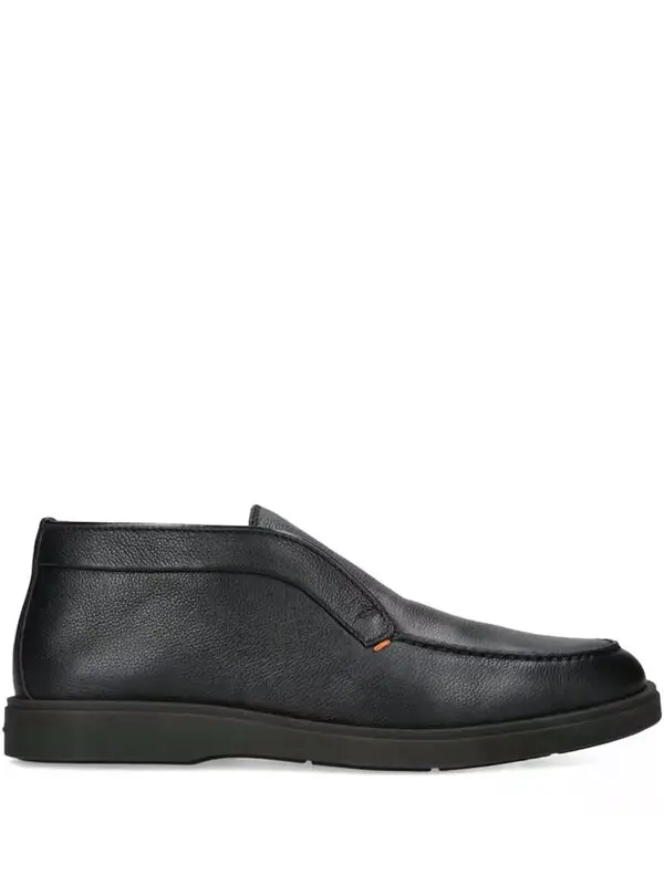 Santoni Leather Slip-on Loafers