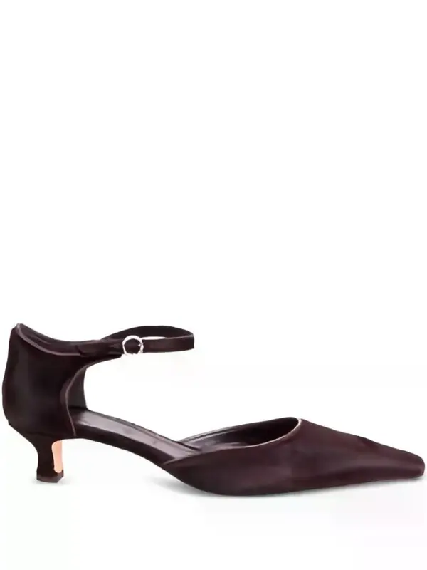 AeydĒ 35mm Tillie Ankle Strap Pumps - Brown