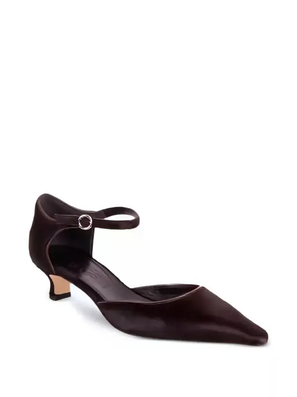 AeydĒ 35mm Tillie Ankle Strap Pumps - Brown