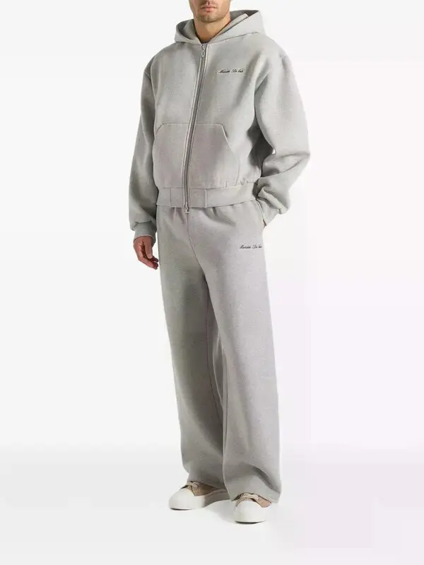 Manière De Voir Maniere De Voir Signature Script Wide Leg Joggers - Grey