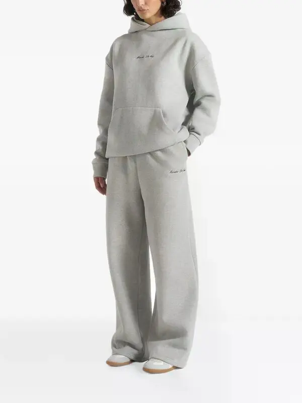 Manière De Voir Maniere De Voir Signature Script Wide Leg Joggers - Grey