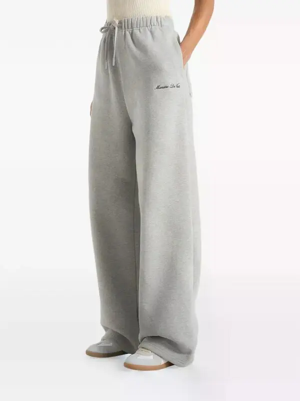 Manière De Voir Maniere De Voir Signature Script Wide Leg Joggers - Grey