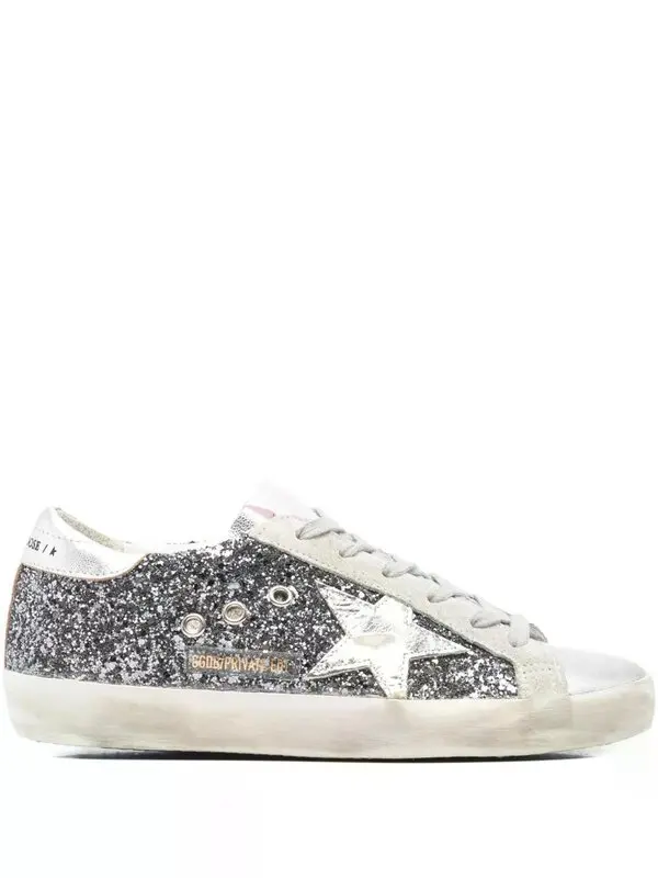 GOLDEN GOOSE Star-motif Lace-up Sneakers - Black