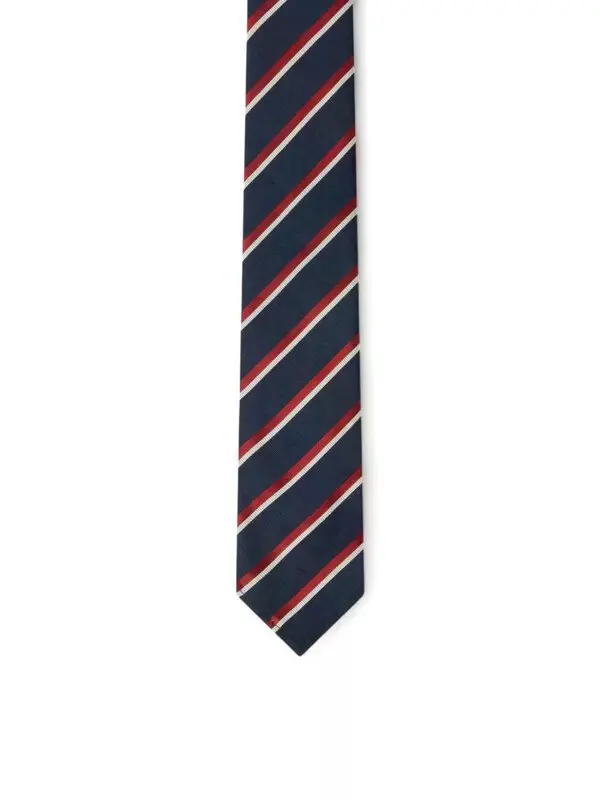 Dsquared2 Striped Silk Neck Tie - Blue