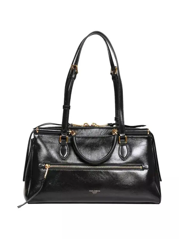 Dolce & Gabbana Medium Leather Tote - Black
