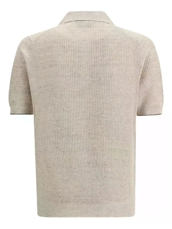Brunello Cucinelli Short-sleeve Knitted Polo Shirt