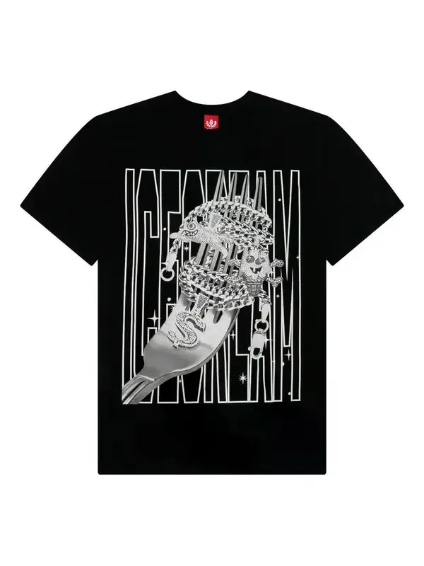 ICECREAM Pasta Graphic-print T-shirt - Black