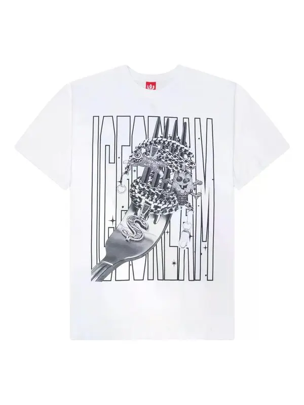 ICECREAM Pasta Short-sleeve T-shirt - White