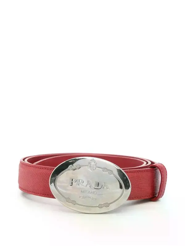 Prada Logo-buckle Belt - Red