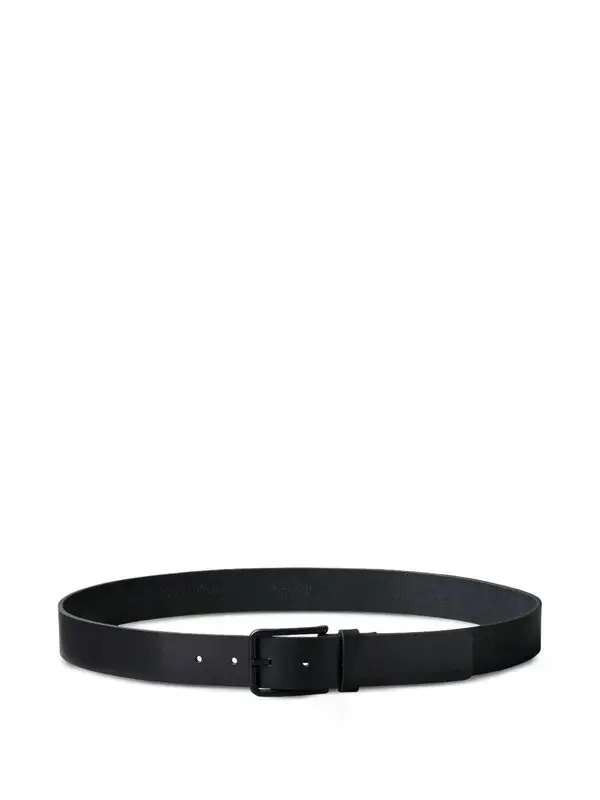 Calvin Klein Square Buckle Leather Belt - Black