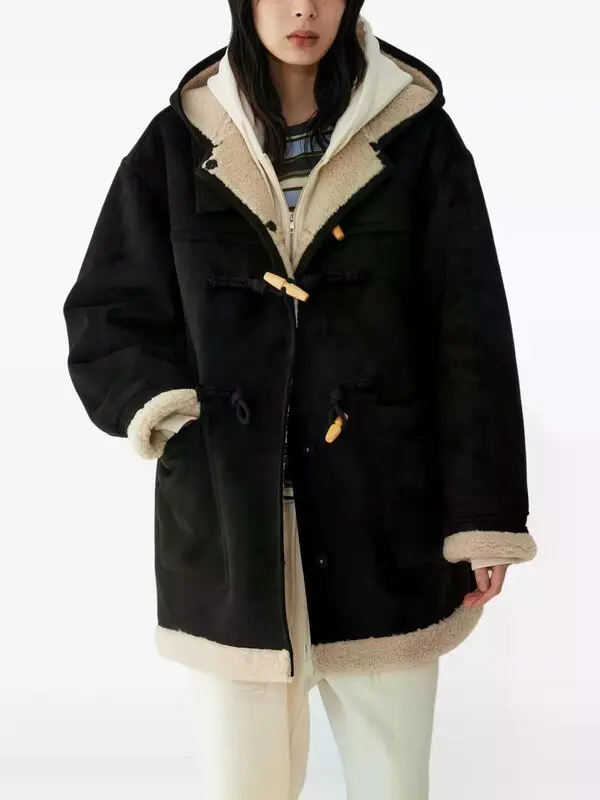 STUDIO TOMBOY Toggle-fastening Duffle Coat - Black