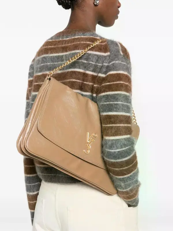 V°73 Logo Chain Tote Bag - Brown