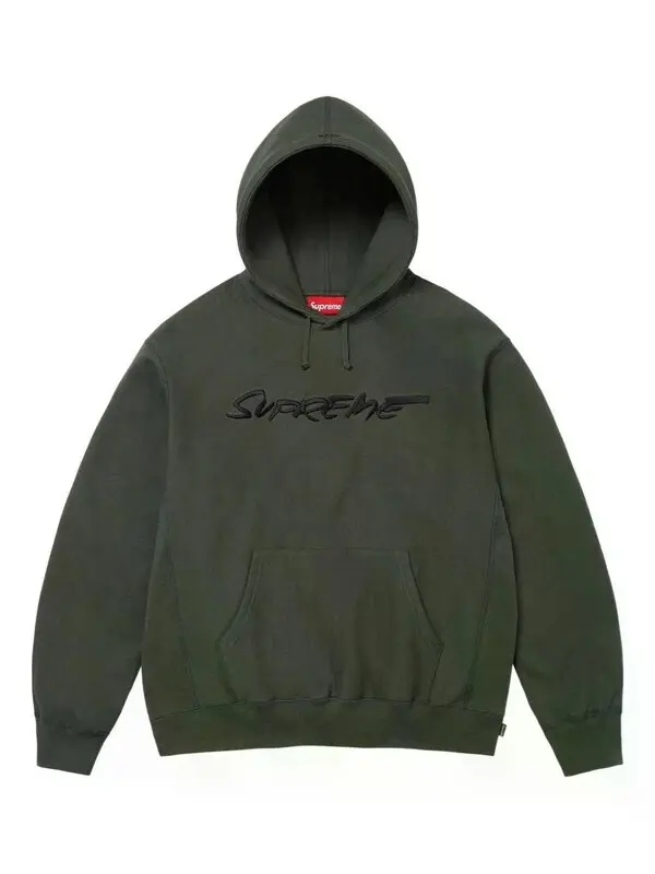 Supreme Embroidered Drawstring Hoodie - Green