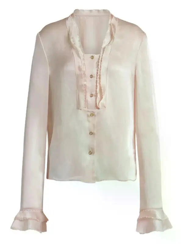 Alberta Ferretti Ruffled Buttoned Shirt