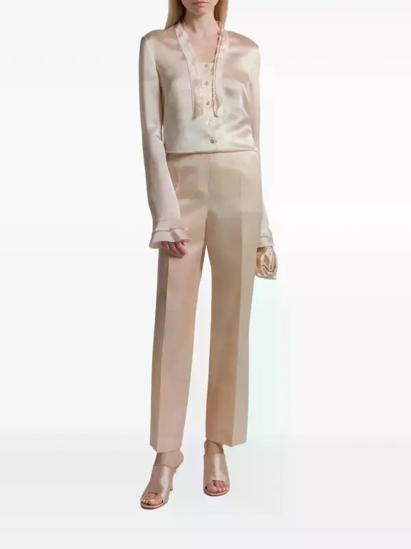 Alberta Ferretti Ruffled Buttoned Shirt