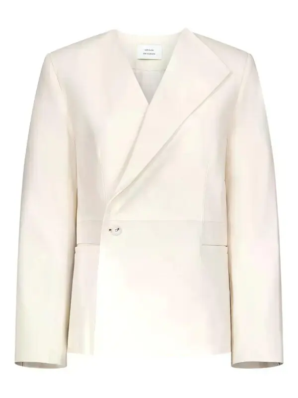 Loulou De Saison Paoli Asymmetric Leather Jacket - Neutrals
