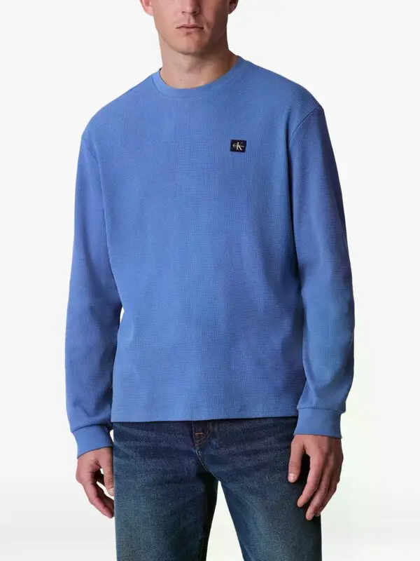 Calvin Klein Long-sleeve Logo-patch Sweater