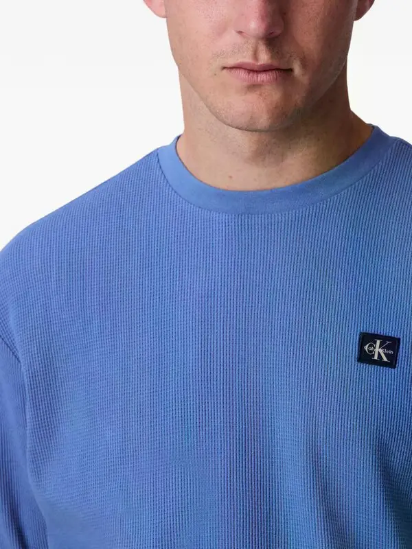 Calvin Klein Long-sleeve Logo-patch Sweater
