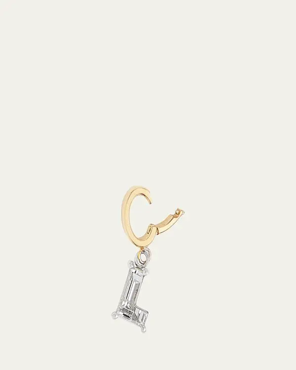 KENDALL ROW Lab Grown Diamond 14k Letter L Charm