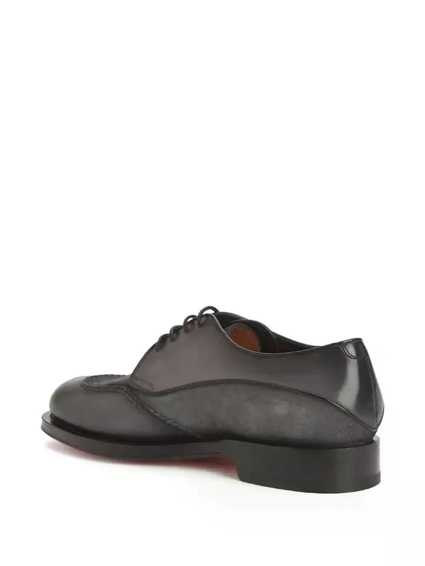Santoni Suede-panel Derby Shoes