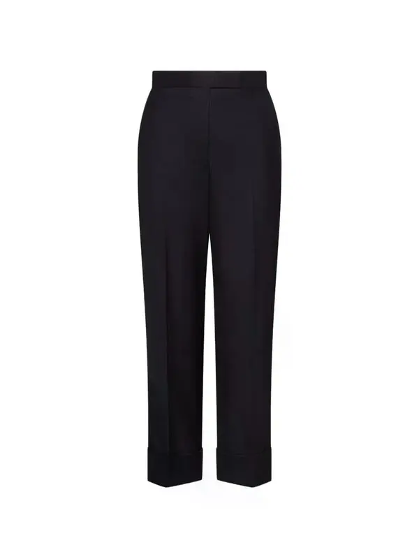 Thom Browne Wool Tuxedo Stripe Trousers - Black
