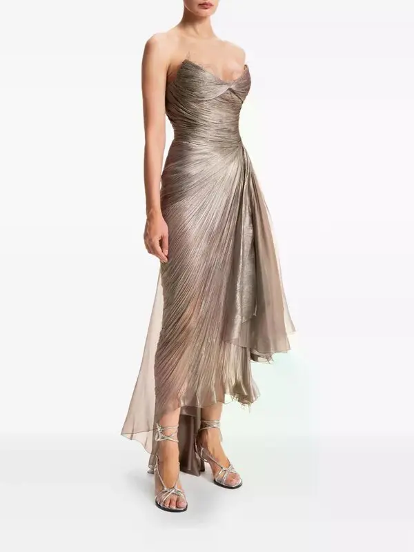 MARIA LUCIA HOHAN Jolie Pleated Dress - Neutrals