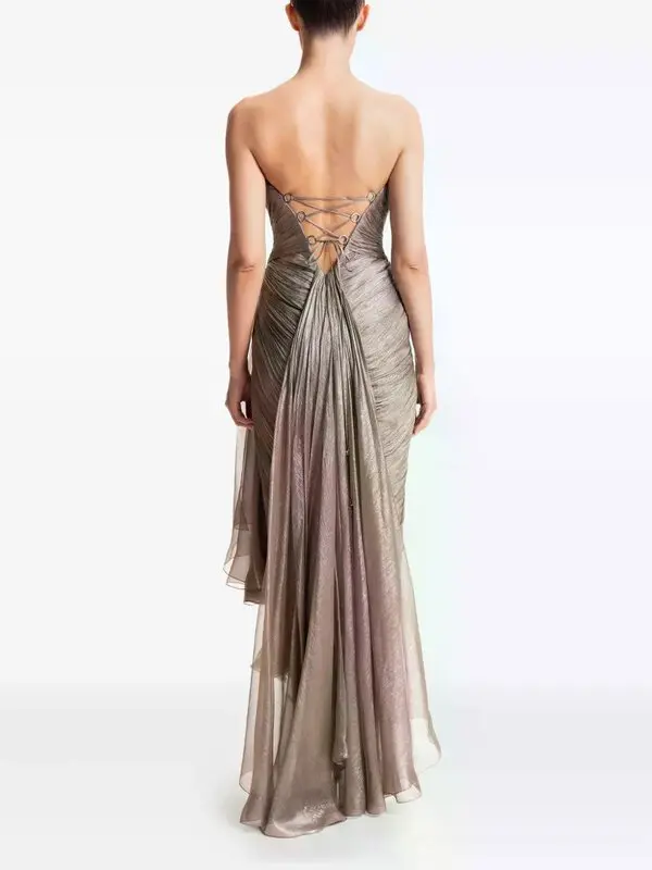 MARIA LUCIA HOHAN Jolie Pleated Dress - Neutrals