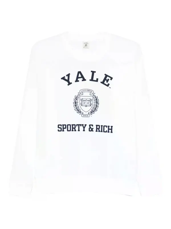SPORTY & RICH Logo-print Sweatshirt - White