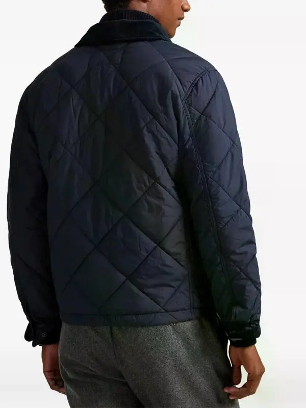 Polo Ralph Lauren Quilted Jacket With Corduroy Collar - Blue