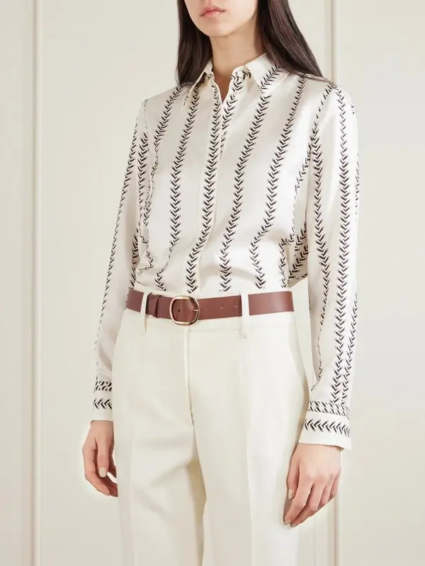 Gabriela Hearst Elster Textured-leather Belt - Brown