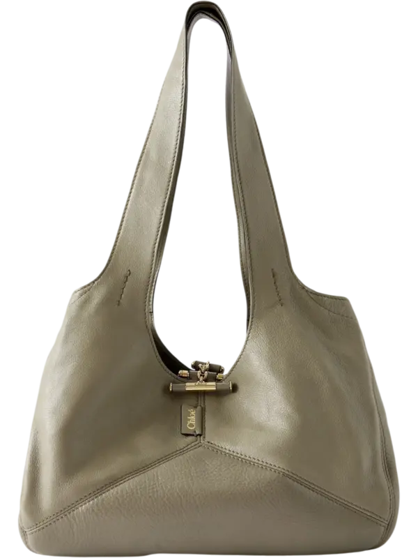 Chloé Balloon Full-grain Leather Tote - Green