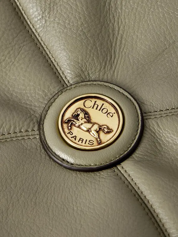 Chloé Balloon Full-grain Leather Tote - Green