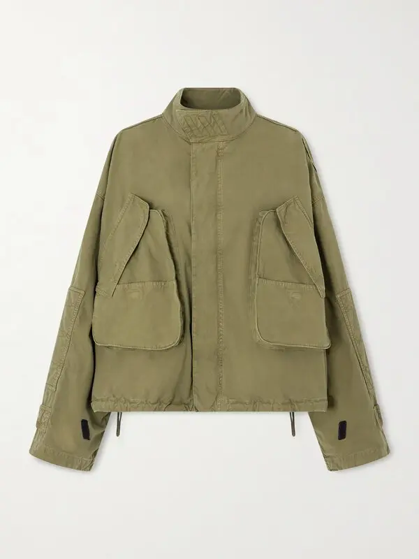 Attico Cotton Relaxed Jacket - Green
