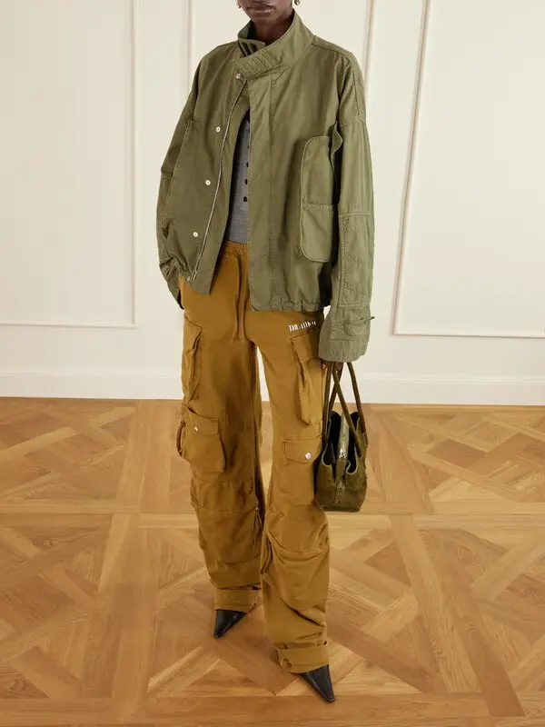 Attico Cotton Relaxed Jacket - Green